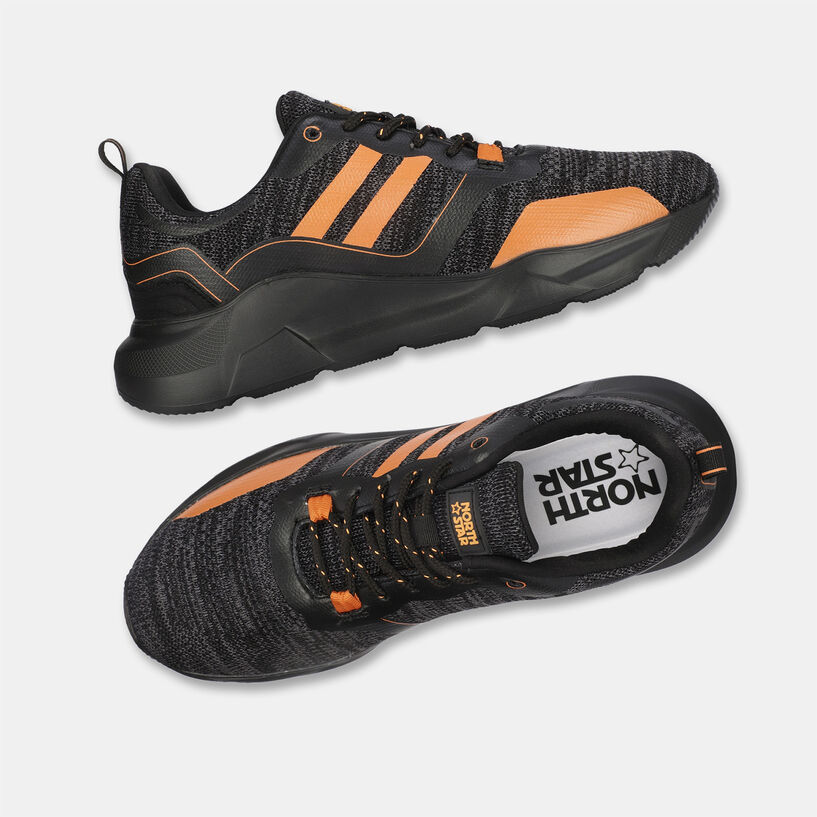NORTH STAR BLACK TEXTILE SPORTS SHOES WITH LACE-UP CLOSURE FOR MEN | Bata