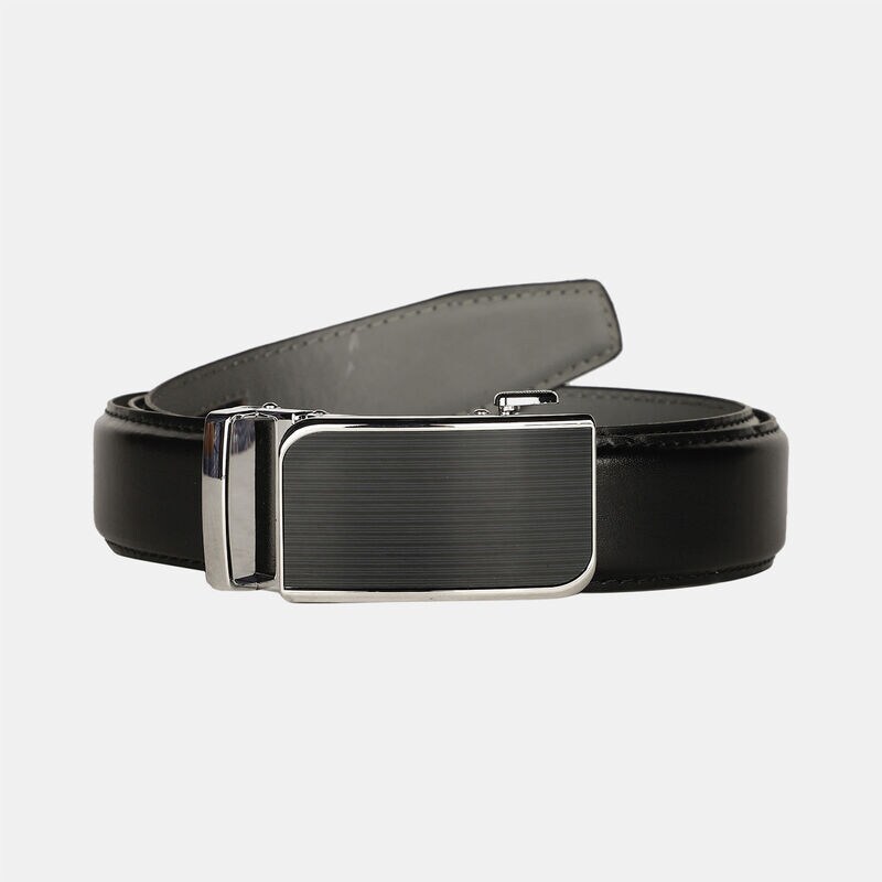 Bata black formal slider belt for men | Bata
