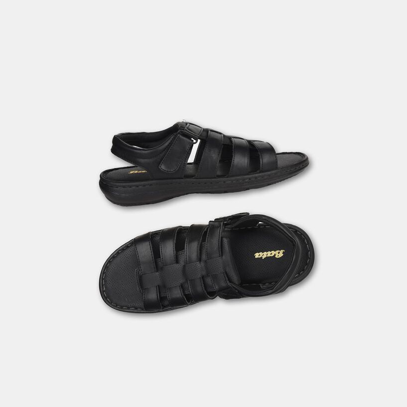 Bata Black Multi Strap Sandal For Men | Bata