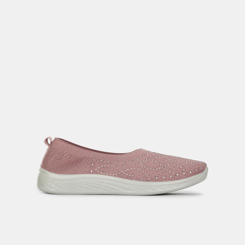 Bata pink textile slip-on ballerinas for women | Bata