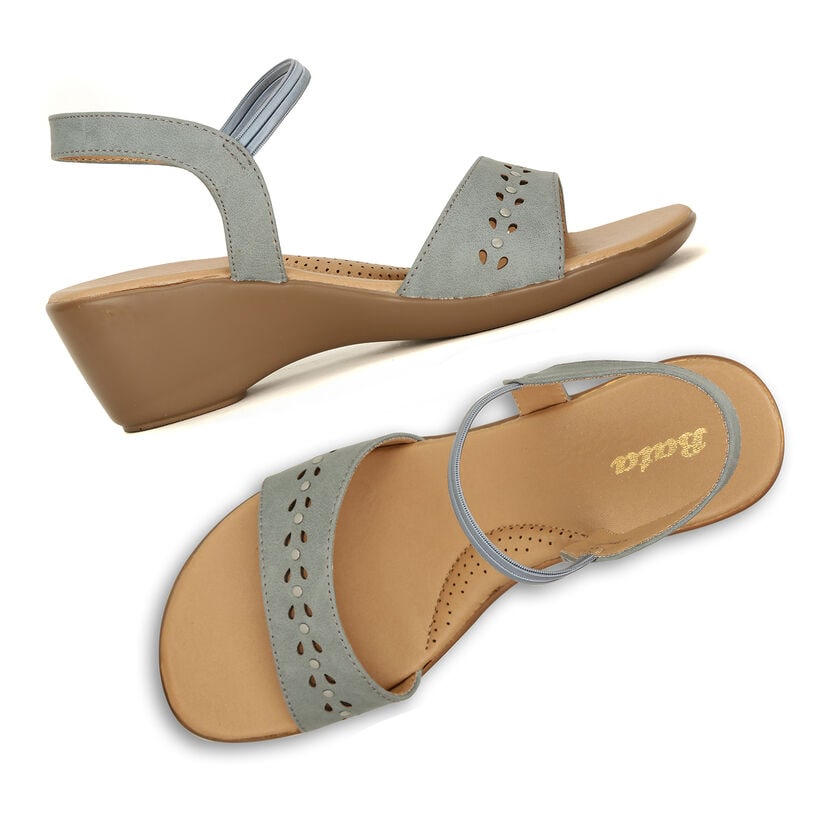 Bata Light Blue Sandals For Women | Bata