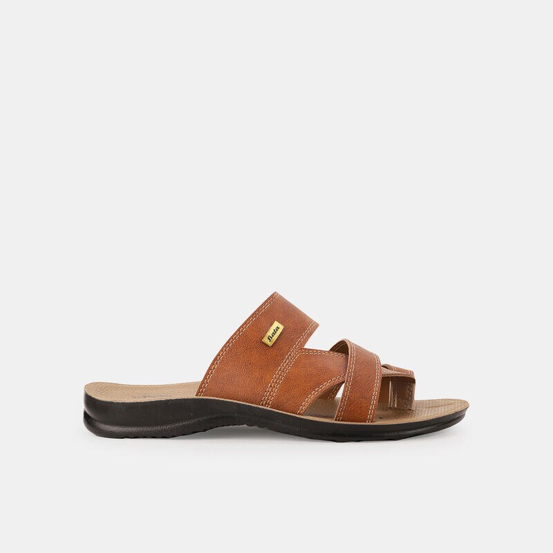 Bata tan casual toe ring slippers for men | Bata