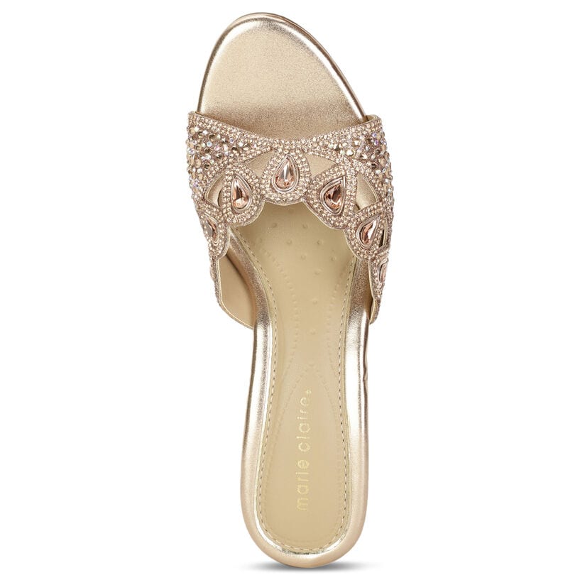 Red Label ROSE GOLD Spool Heel Chappal for Women | Bata
