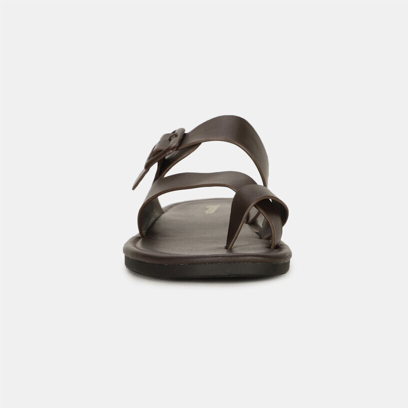 BATA DARK BROWN TOE RING SLIPPERS FOR MEN | Bata