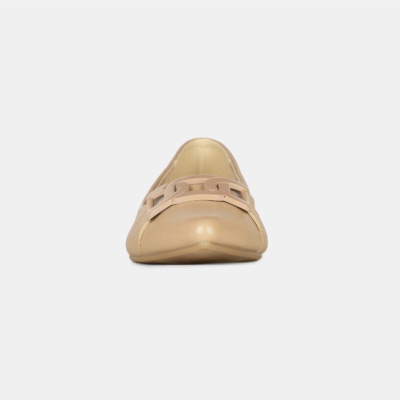 BATA BEIGE BALLERINA FLATS FOR WOMEN | Bata