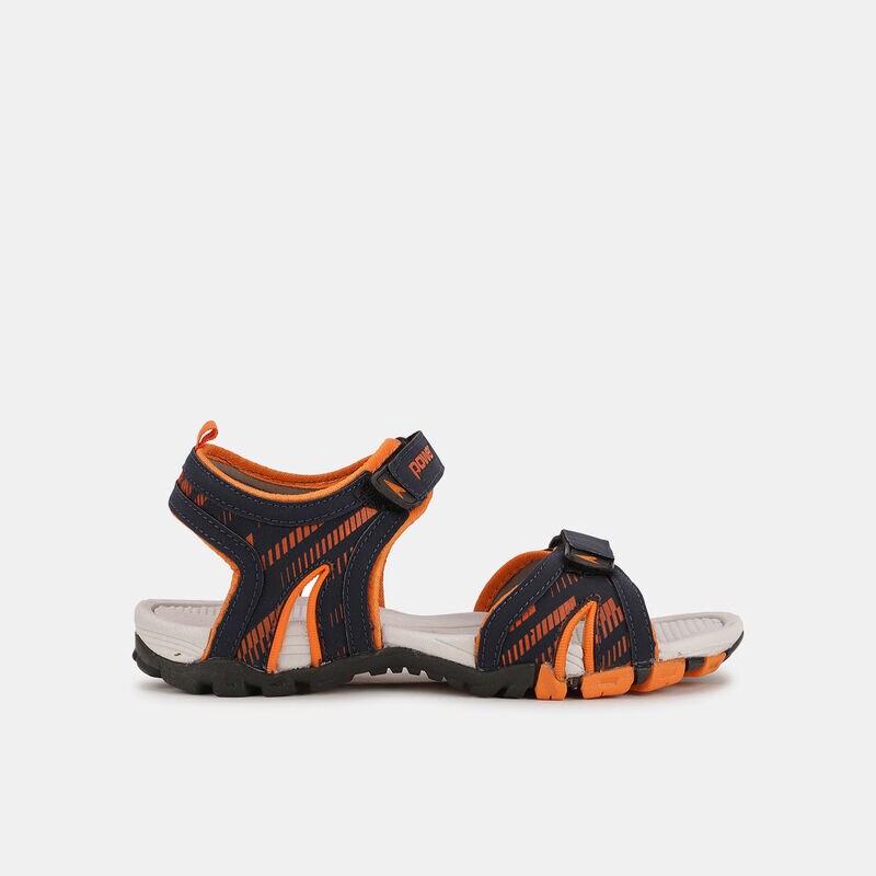 Bata yellow and black sporty sandals with velcro closure for kids | Bata