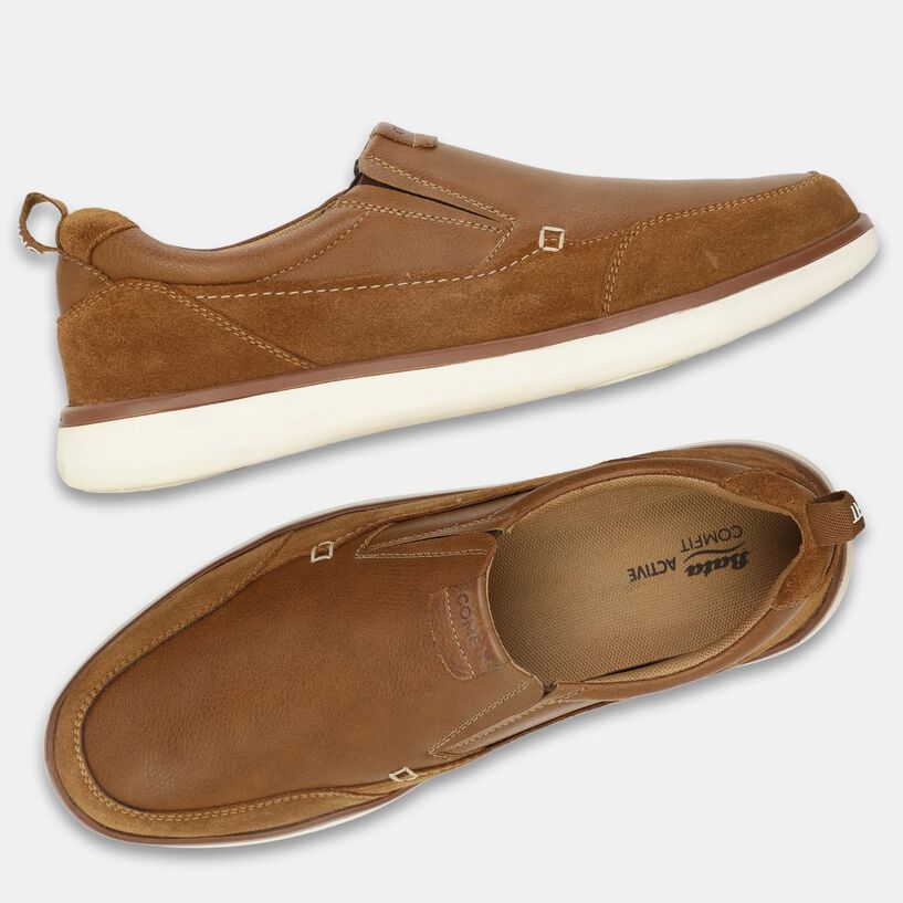 Bata comfit tan casual slip-on shoes for men | Bata