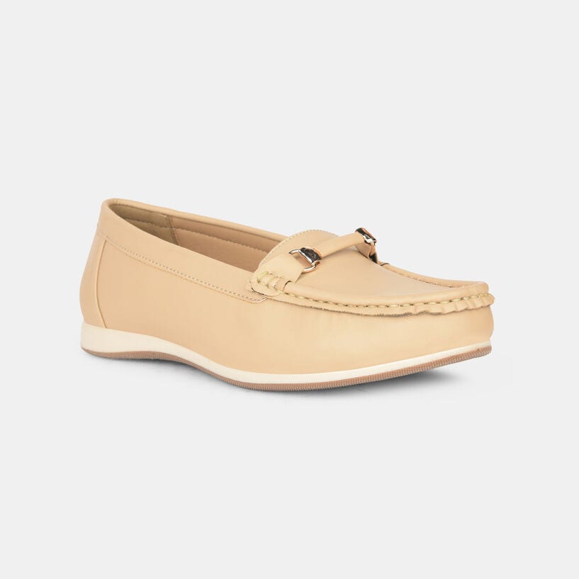 BATA BEIGE CASUAL LOAFER SHOES FOR WOMEN | Bata