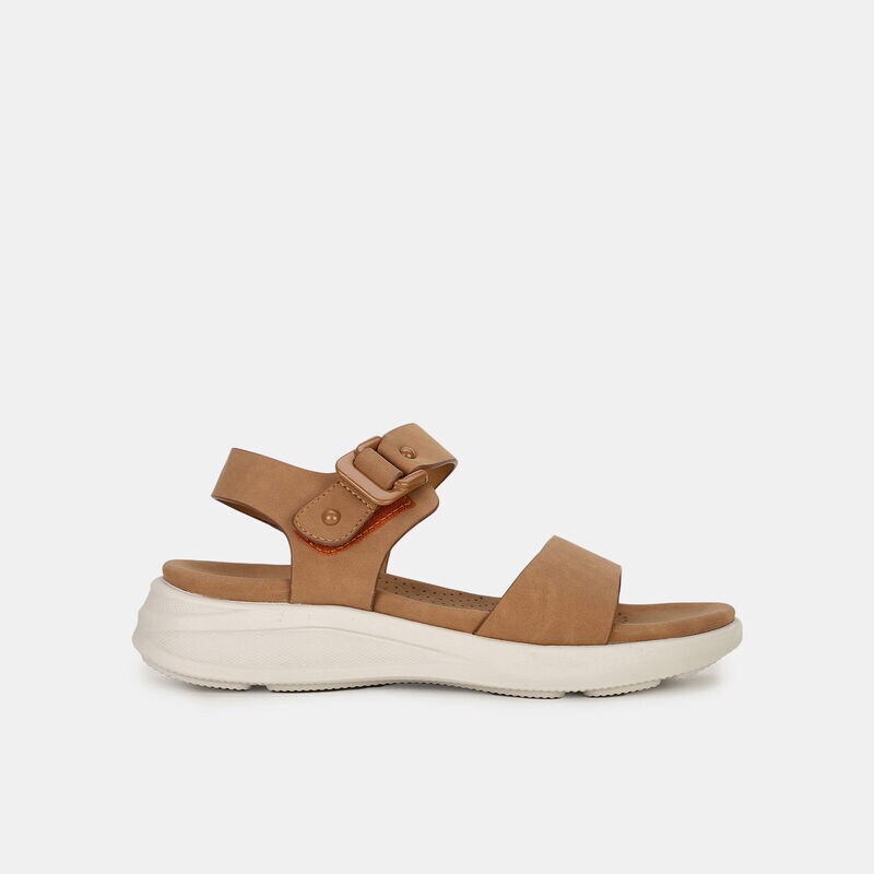 Bata comfit brown open toe sandals for women | Bata