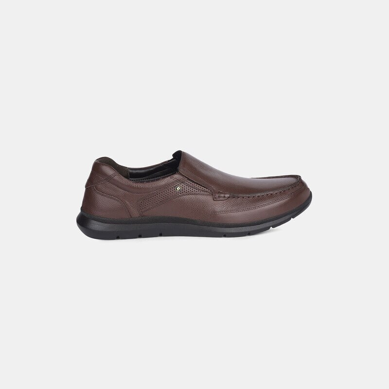 Bata Dark Brown Formal Slip-On Shoes For Men | Bata