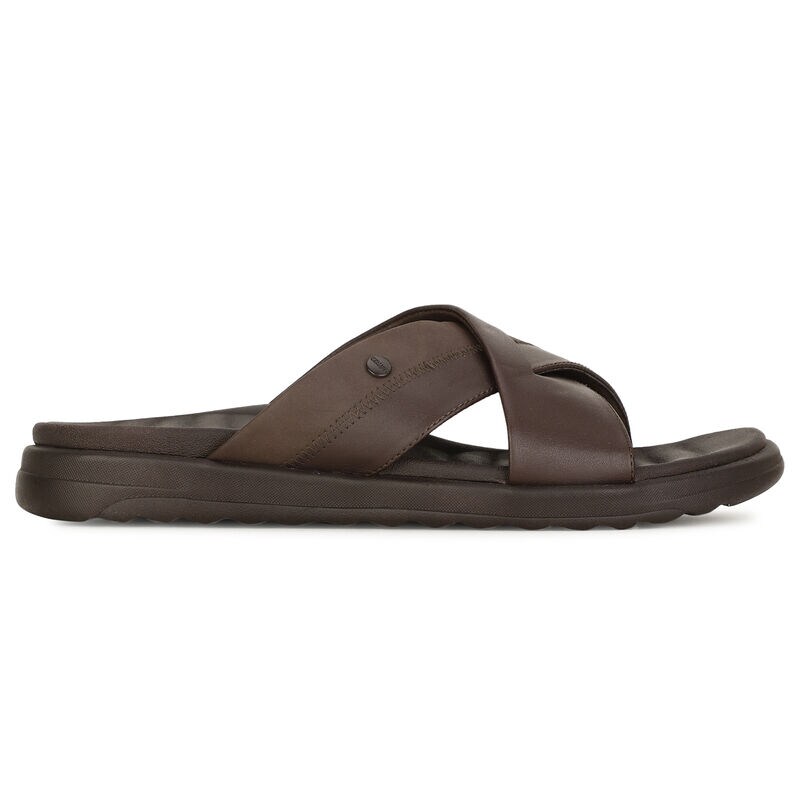 Bata Comfit Dark Brown Slippers For Men | Bata