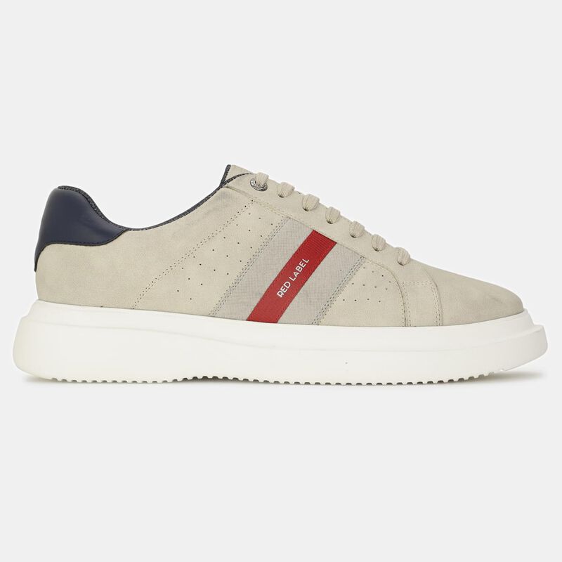 Bata red label beige colourblocked casual shoes with lace-up detail for ...