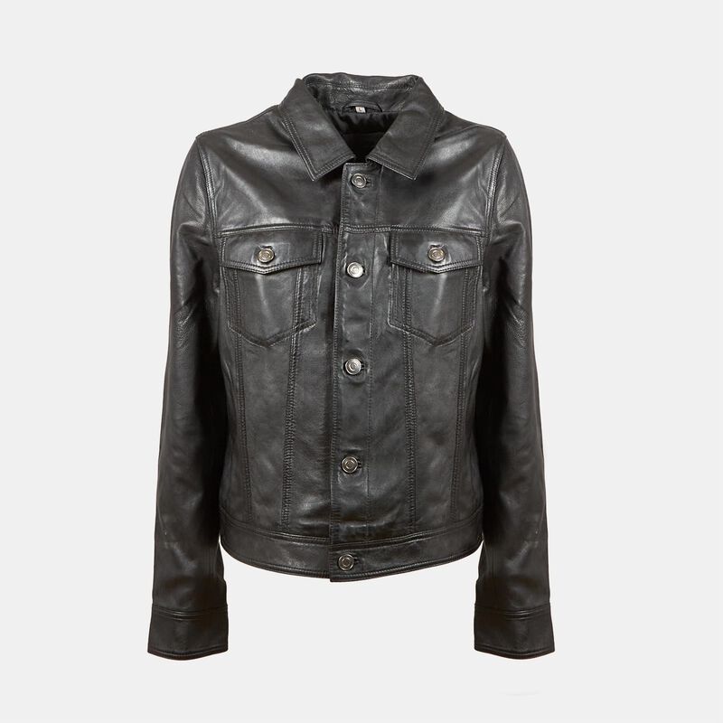 Biker de cuero mujer Bata | Chaqueta de piel elegante