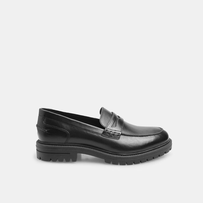 Mocasines de hombre de cuero con suela track