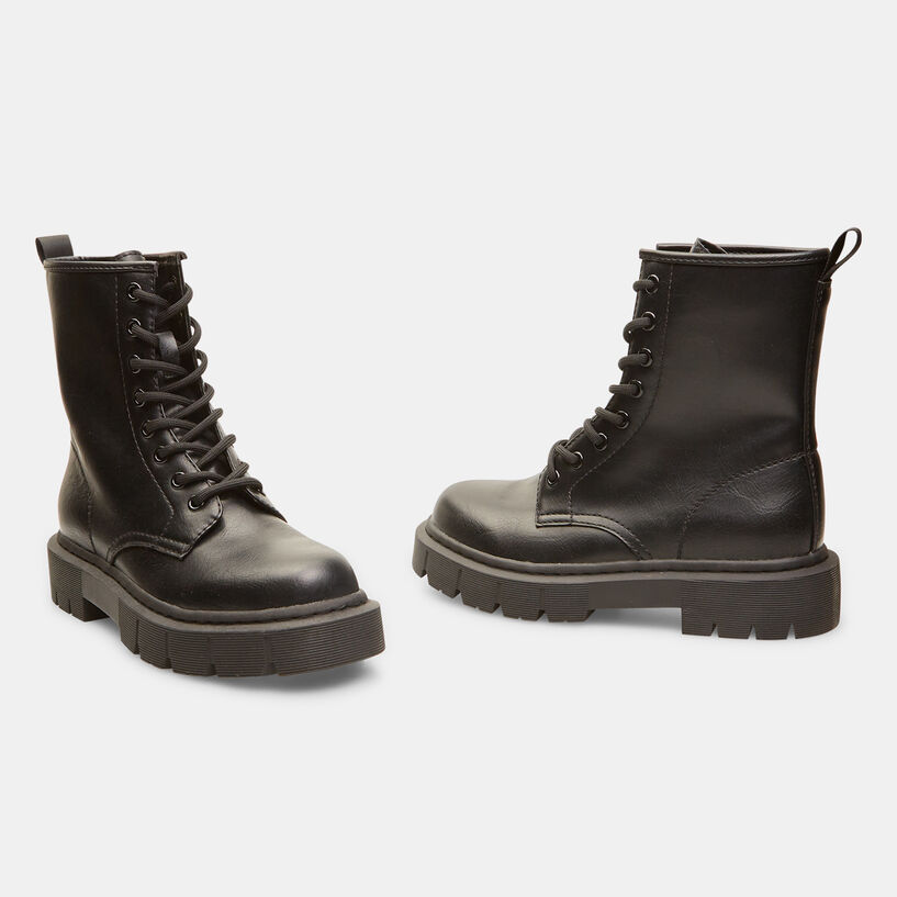 Boots pour femme effet cuir avec semelle crantée