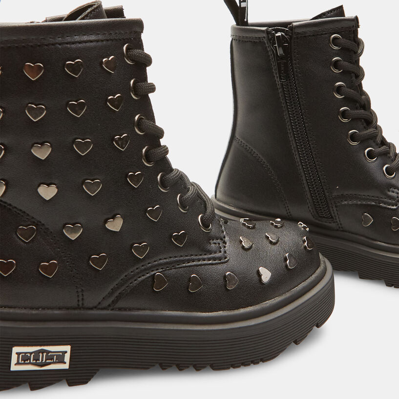 Anfibi da bambina cult con borchie, Nero, 2916478 | Bata